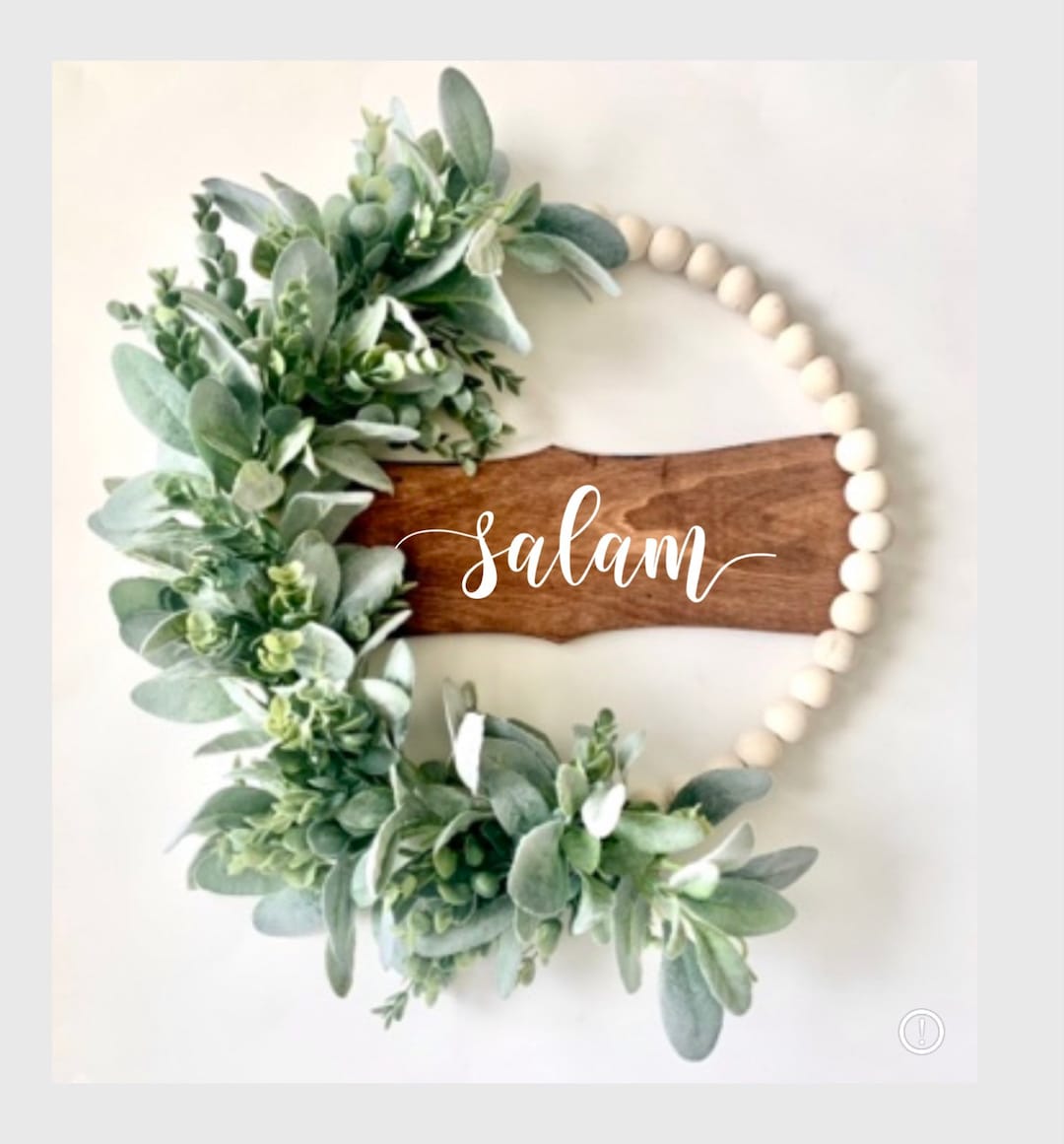 Salam Sign Door Hanger Wreath / Islamic Wall Art / Islamic Home ...