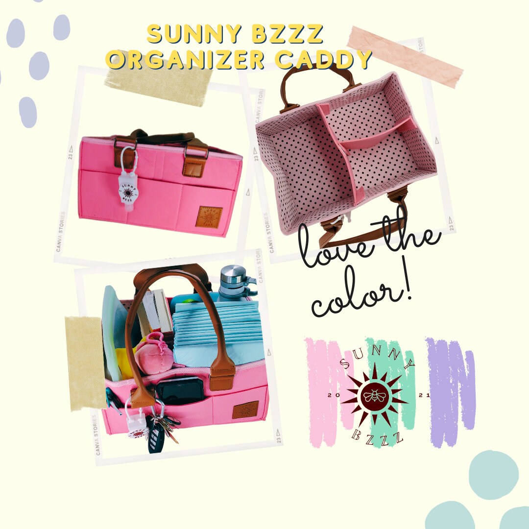 Organizer Caddy in Pink Baby Essentials Organizer-diaper Bag-baby Gift ...