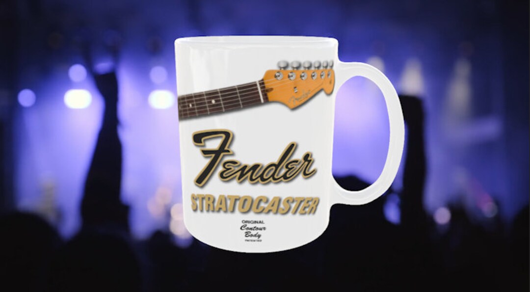 11oz Coffee Mug, Sublimation Template, Fender Stratocaster American ...