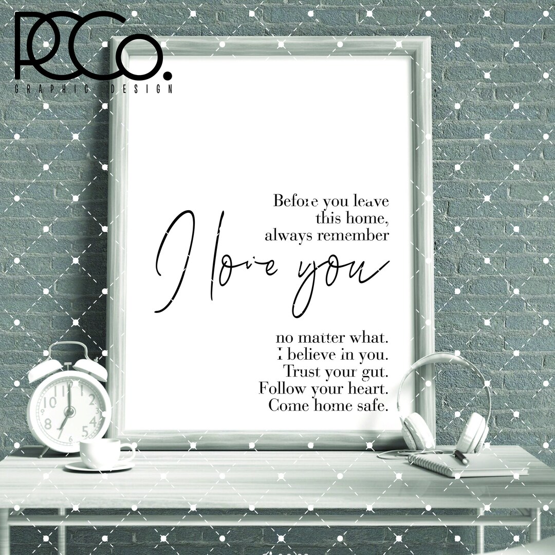 Before You Leave Home I Love You SVG - Etsy Canada