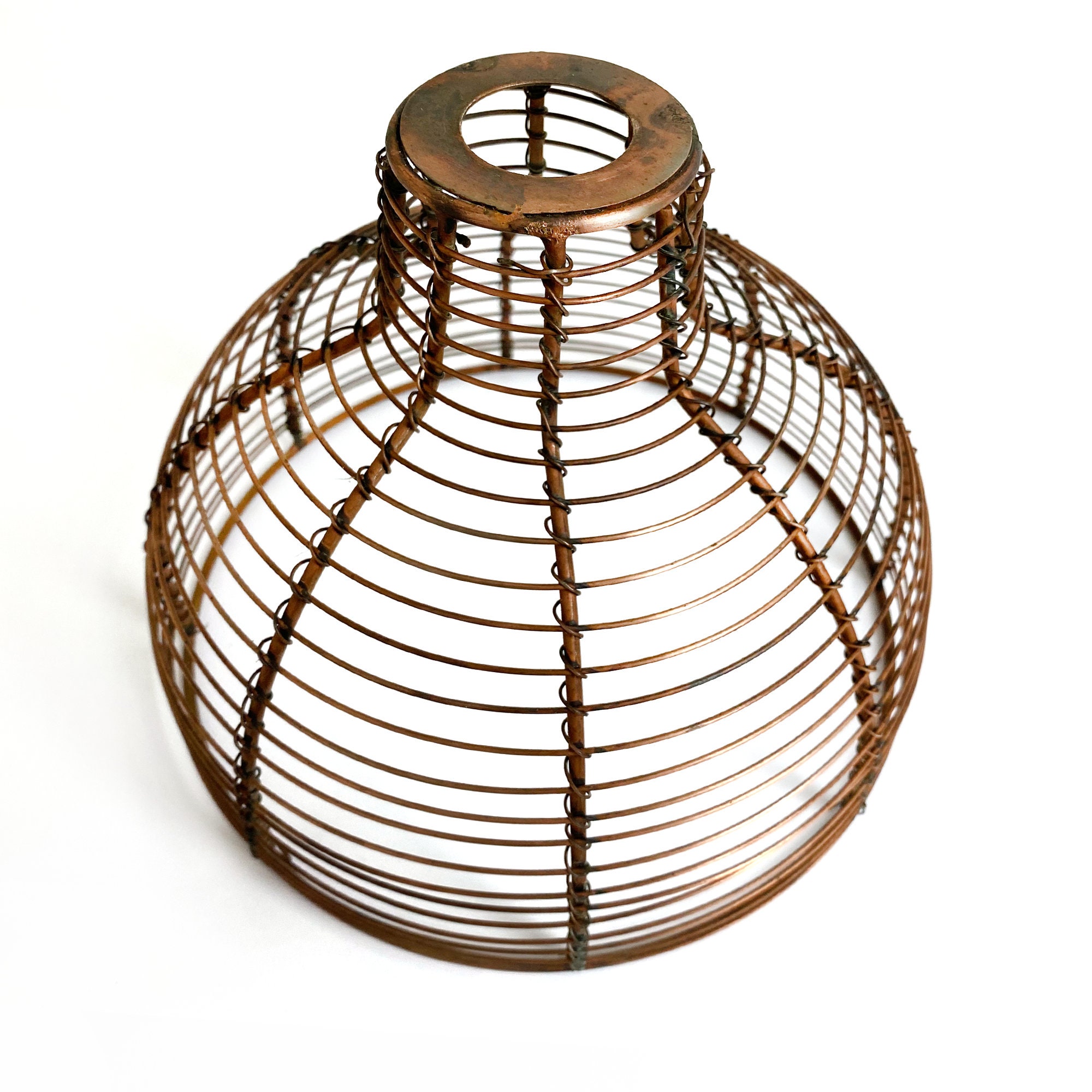Copper Wire Bell Cage Shade | Etsy UK
