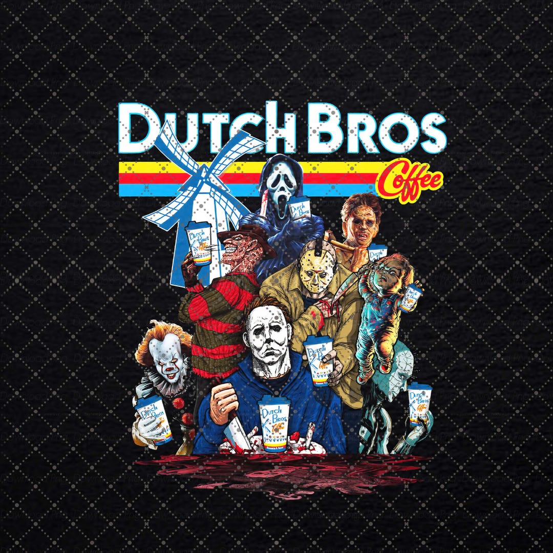 Dutch Bros Coffee PNG, Horror Halloween Digital File, Happy Halloween ...