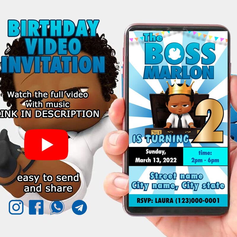 Boss Baby Invitation - Etsy