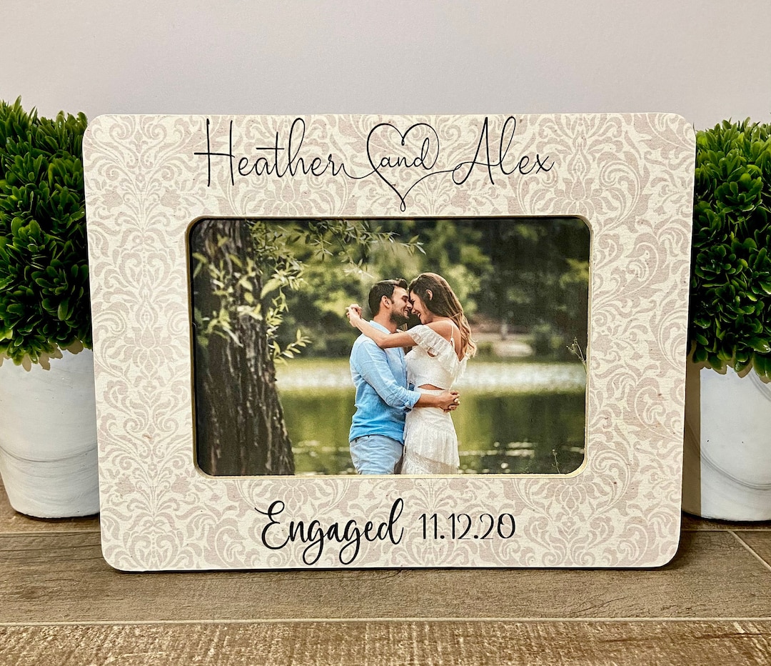 Engagement Picture Frame, Personalized Engagement Gift, Christmas ...