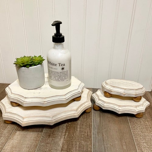 Beige Farmhouse Riser Mini Table Mini Stand Tiered Tray - Etsy