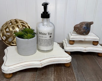 White Farmhouse Riser Mini Table Mini Stand Tiered Tray | Etsy