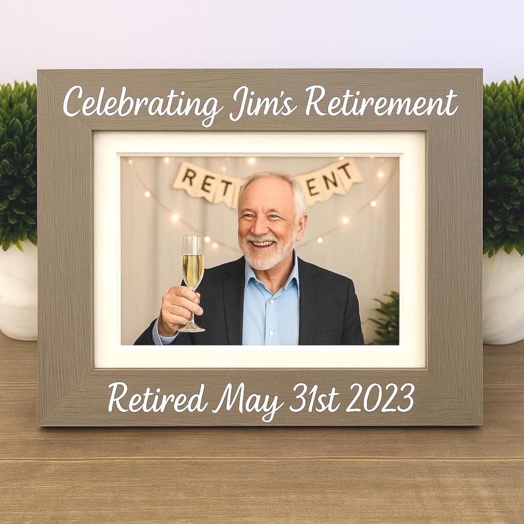Retirement Personalized Picture Frame, Coworker Retirement Gift ...