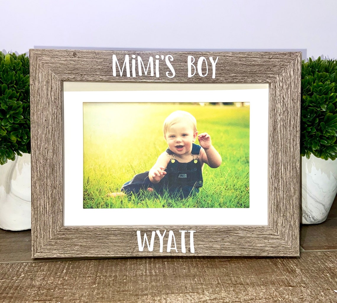 Mimi's Boy Personalized Picture Frame, Mimi Mother's Day Gift, Mother's ...