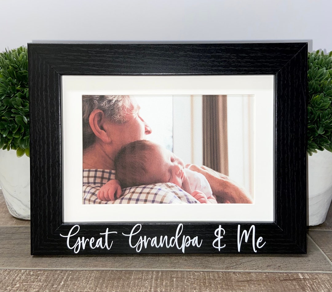 Great Grandpa and Me Personalized Picture Frame, Grandpa Gift, Fathers ...