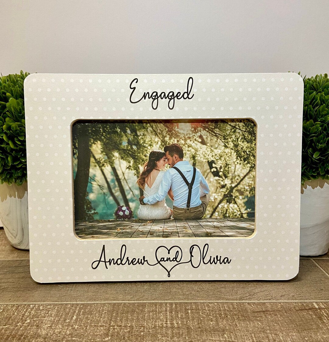 Engagement Picture Frame, Personalized Engagement Gift, Christmas ...