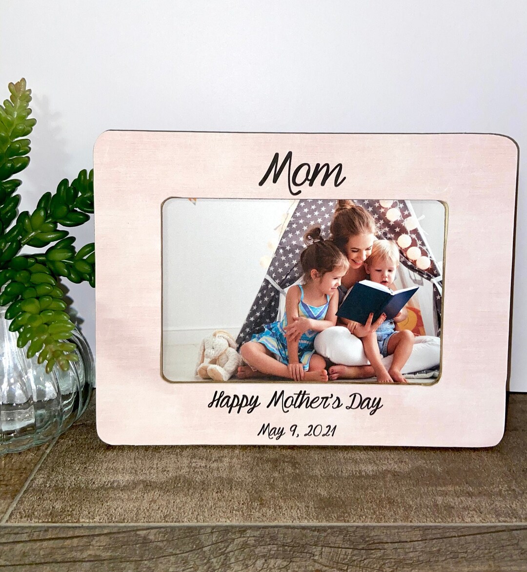 Mom Happy Mother's Day Personalized Picture Frame, Mother's Day Gift ...