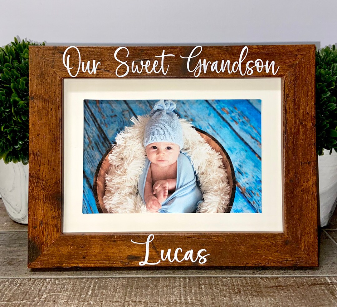 Our Sweet Grandson Personalized Picture Frame, Grandma Gift, Mother's ...