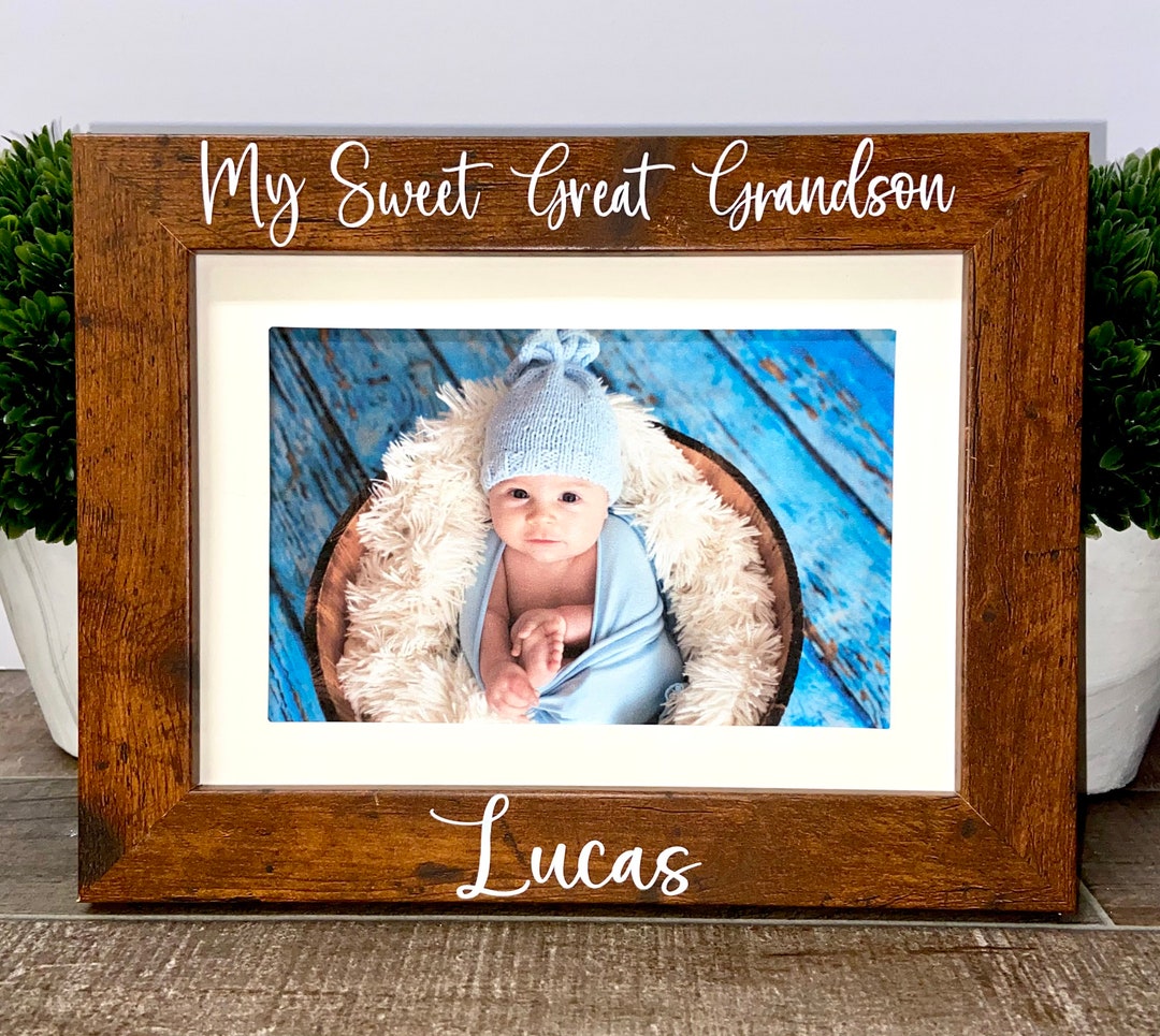 My Sweet Great Grandson Personalized Picture Frame, Grandma Gift ...