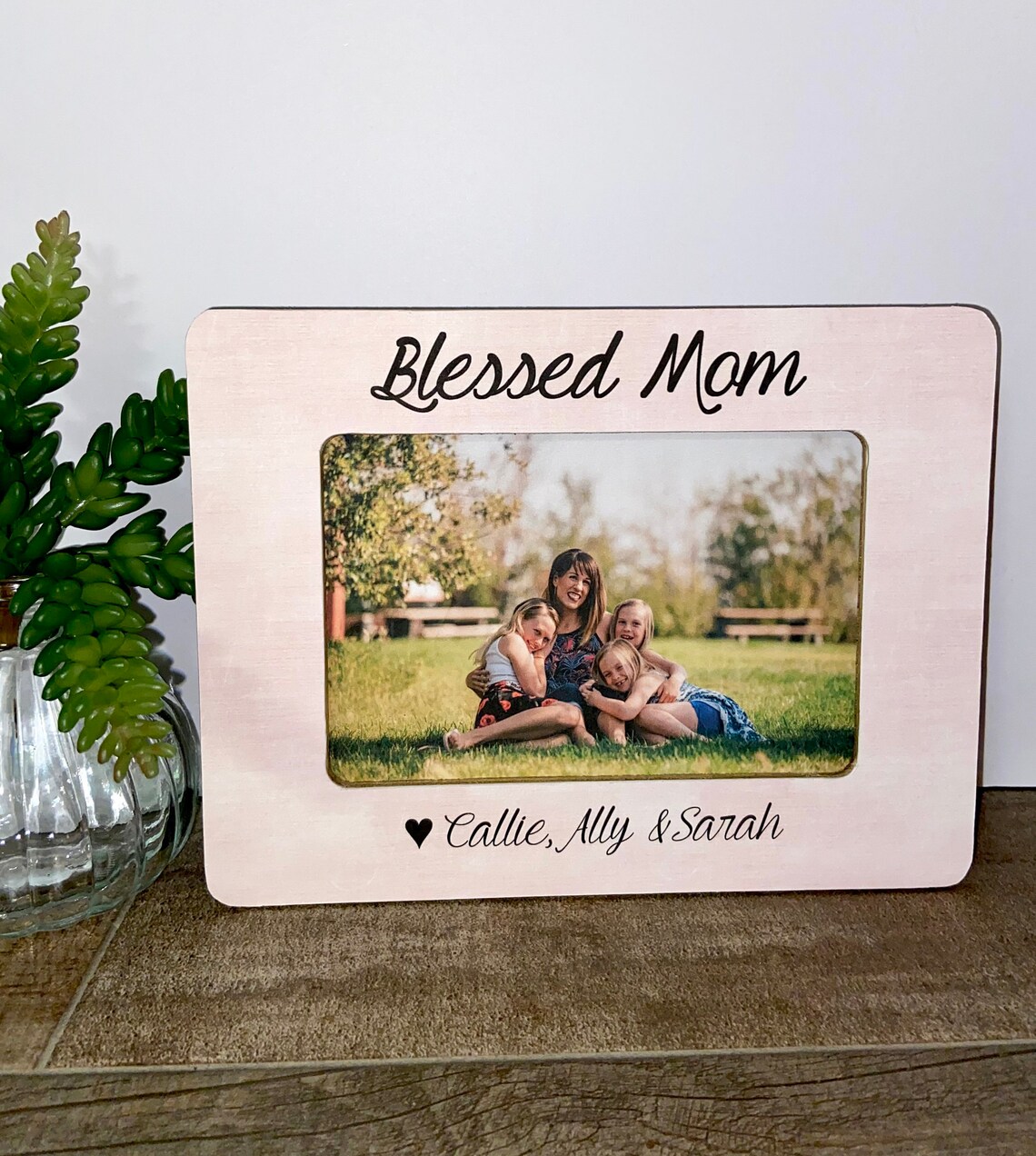 Blessed Mom Personalized Picture Frame, Mother's Day Gift, Mom Gift ...