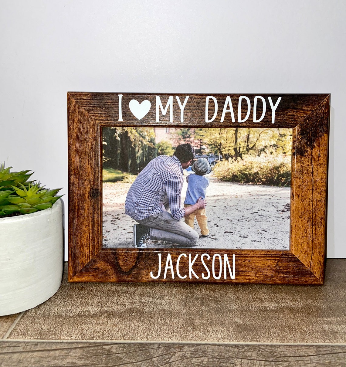 I Love My Daddy Personalized Picture Frame Gift Fathers Day - Etsy UK