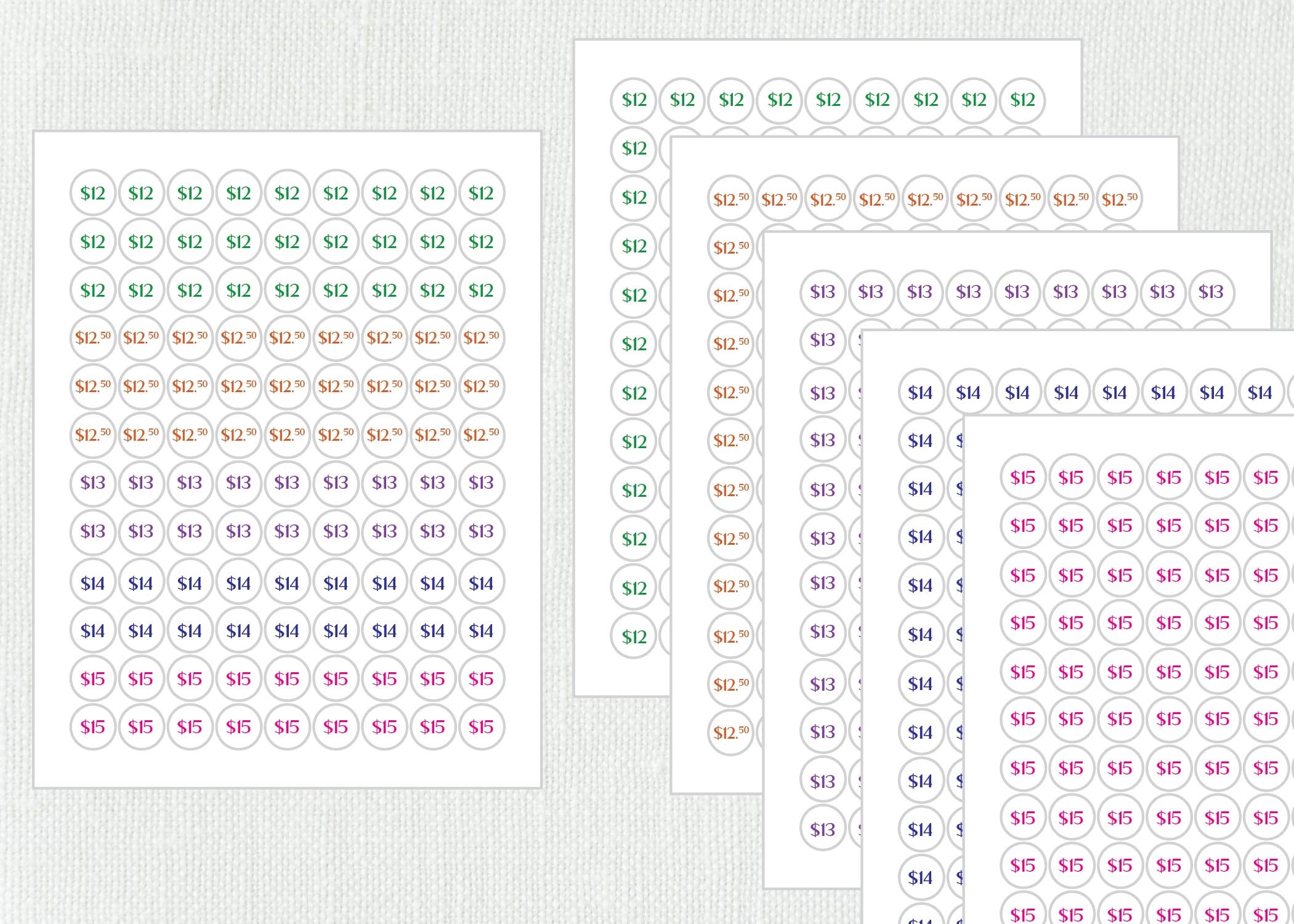Color Street Price Labels, Labels for Color Street, Color Street Labels ...