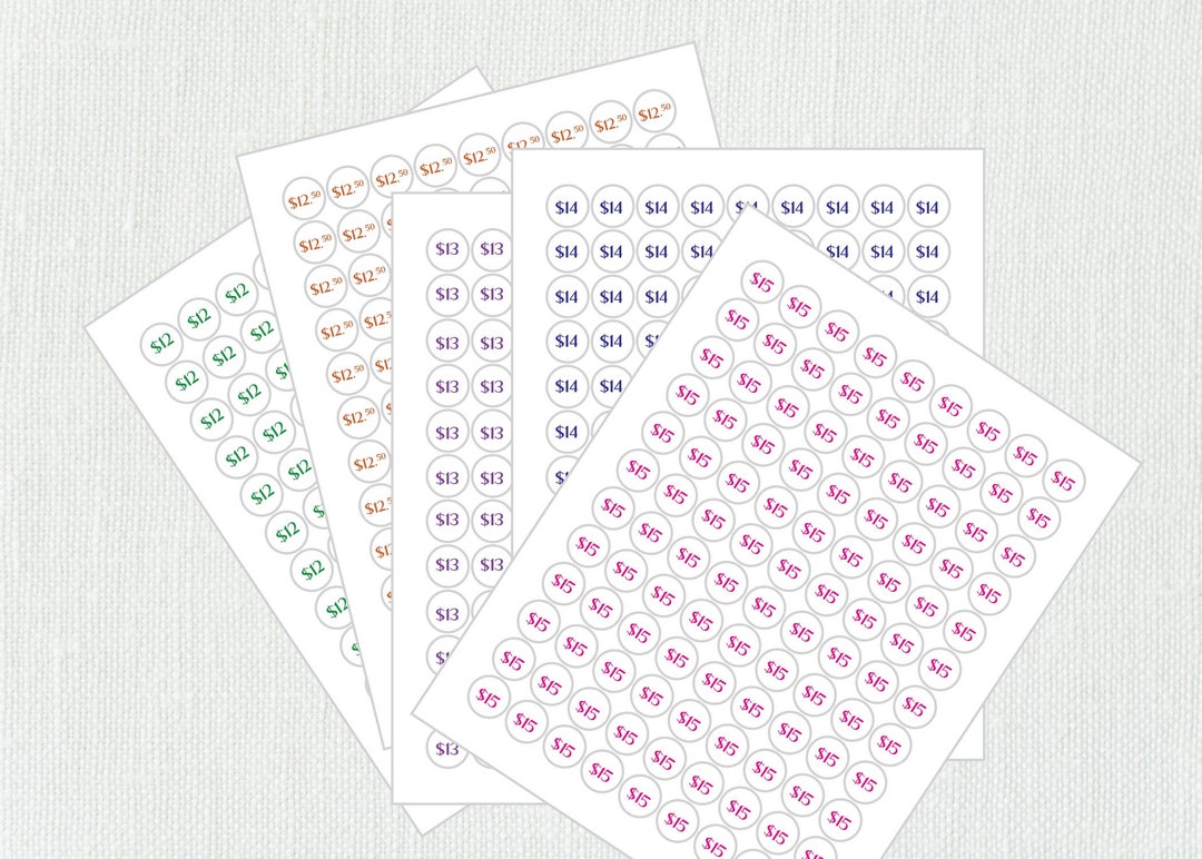 Color Street Price Labels, Labels for Color Street, Color Street Labels ...