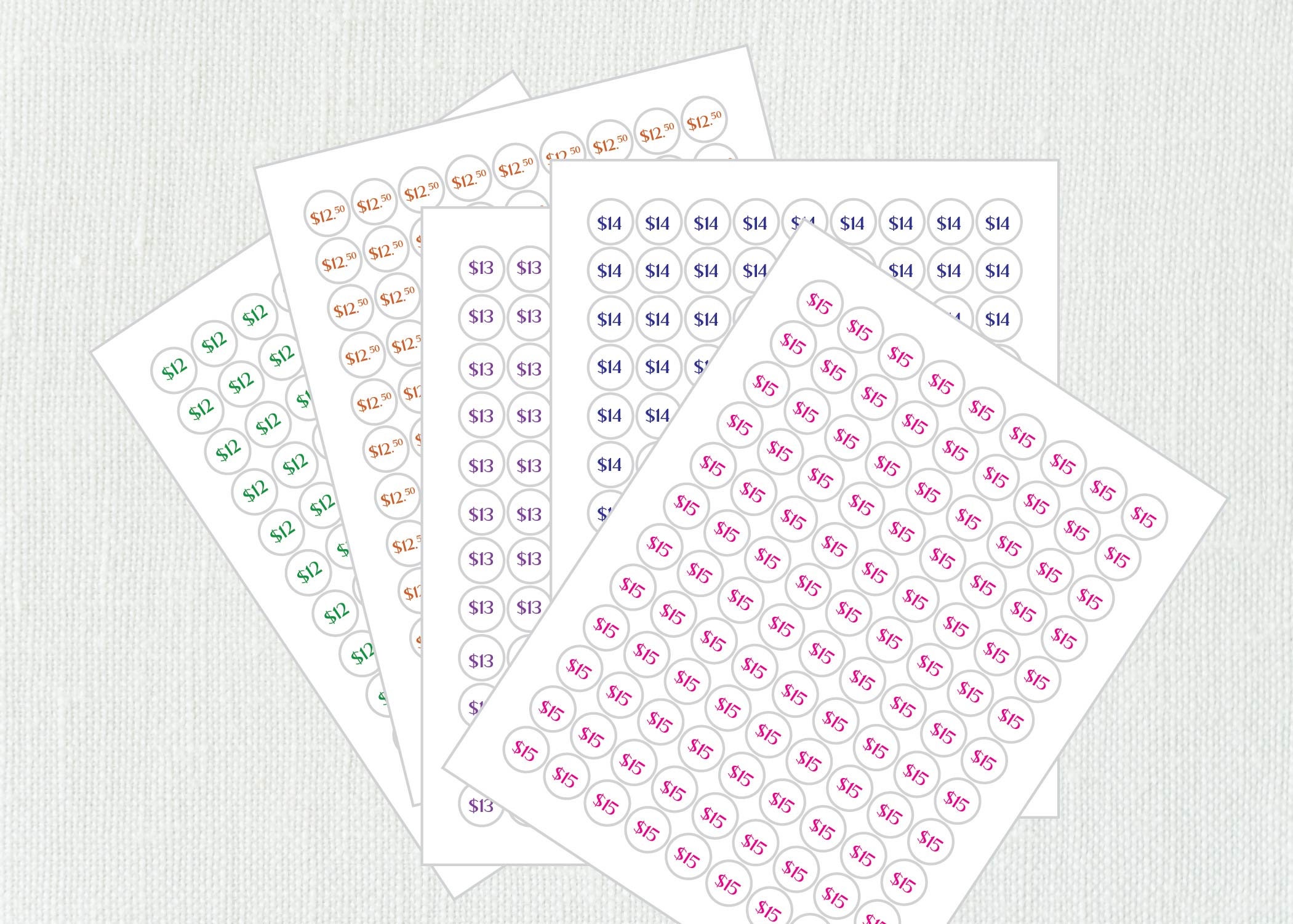 Color Street Price Labels, Labels for Color Street, Color Street Labels ...