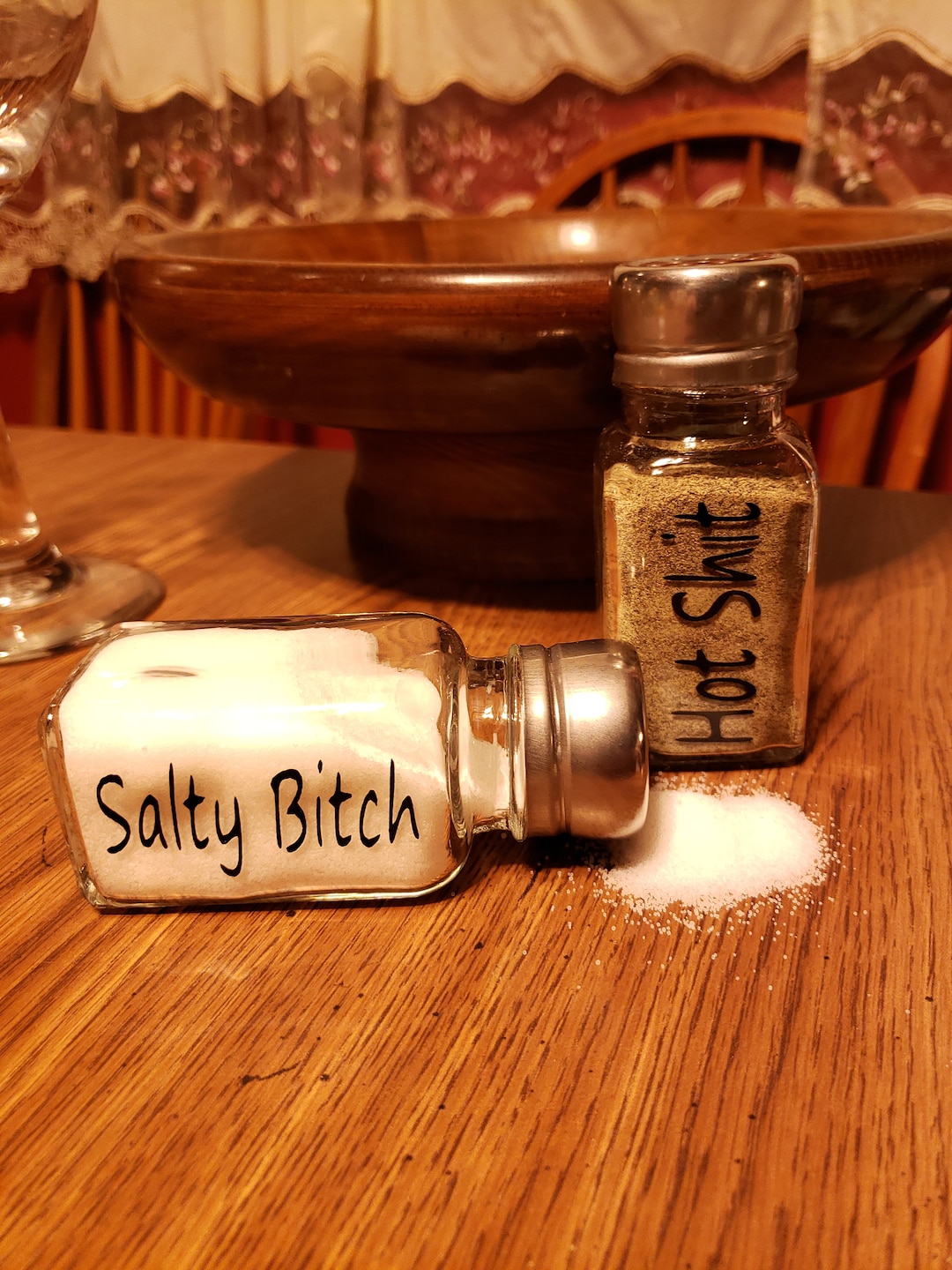 Cute Funny and Rude Salt and Pepper Shakers Salty Bitch and - Etsy