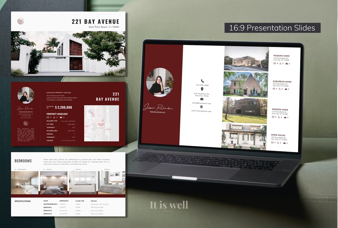 Luxury Real Estate Brochure Property Listing Feature Sheet Canva ...