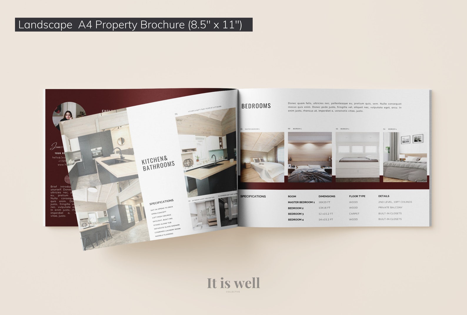 Luxury Real Estate Brochure Property Listing Feature Sheet Canva ...