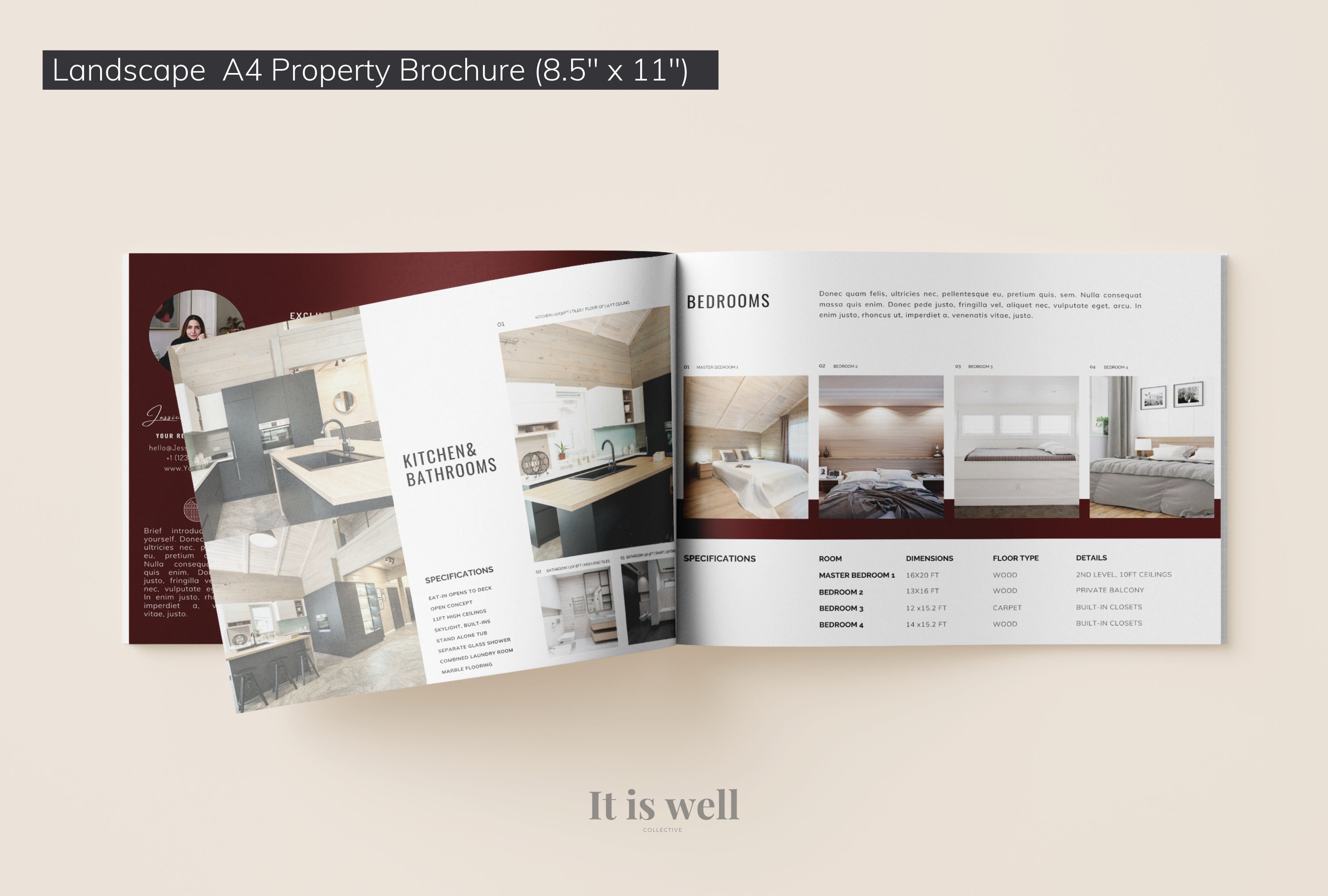 Luxury Real Estate Brochure | Property Listing | Feature Sheet | Canva ...