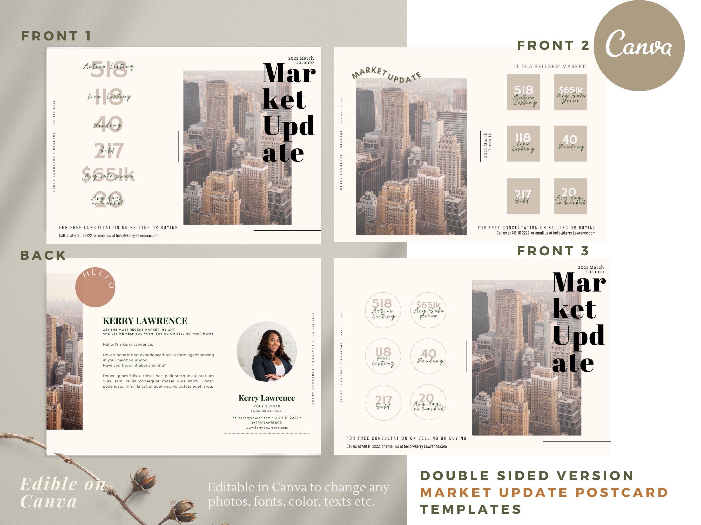 Real Estate Postcards Templates Bundle| Realtor Hello Neighbour Cards ...
