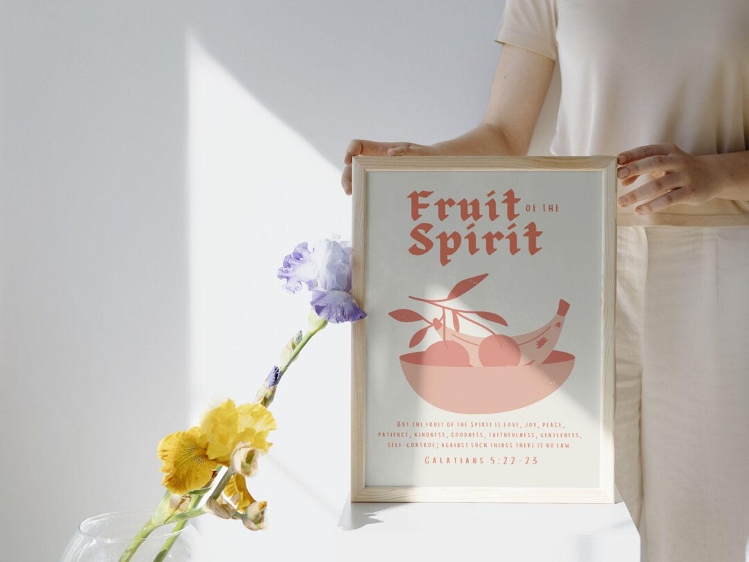 Christian Wall Art Printable Posters Sets Fruit of the Spirit, Meal ...
