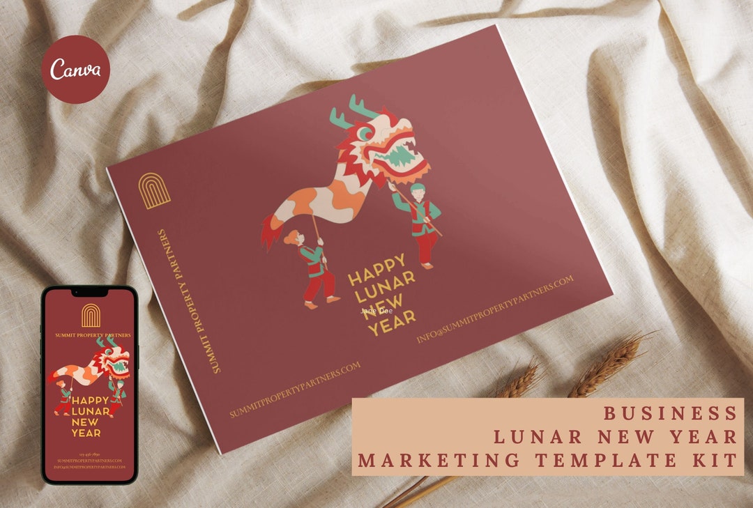 Lunar New Year Postcard | Business Marketing | Social Media Marketing ...