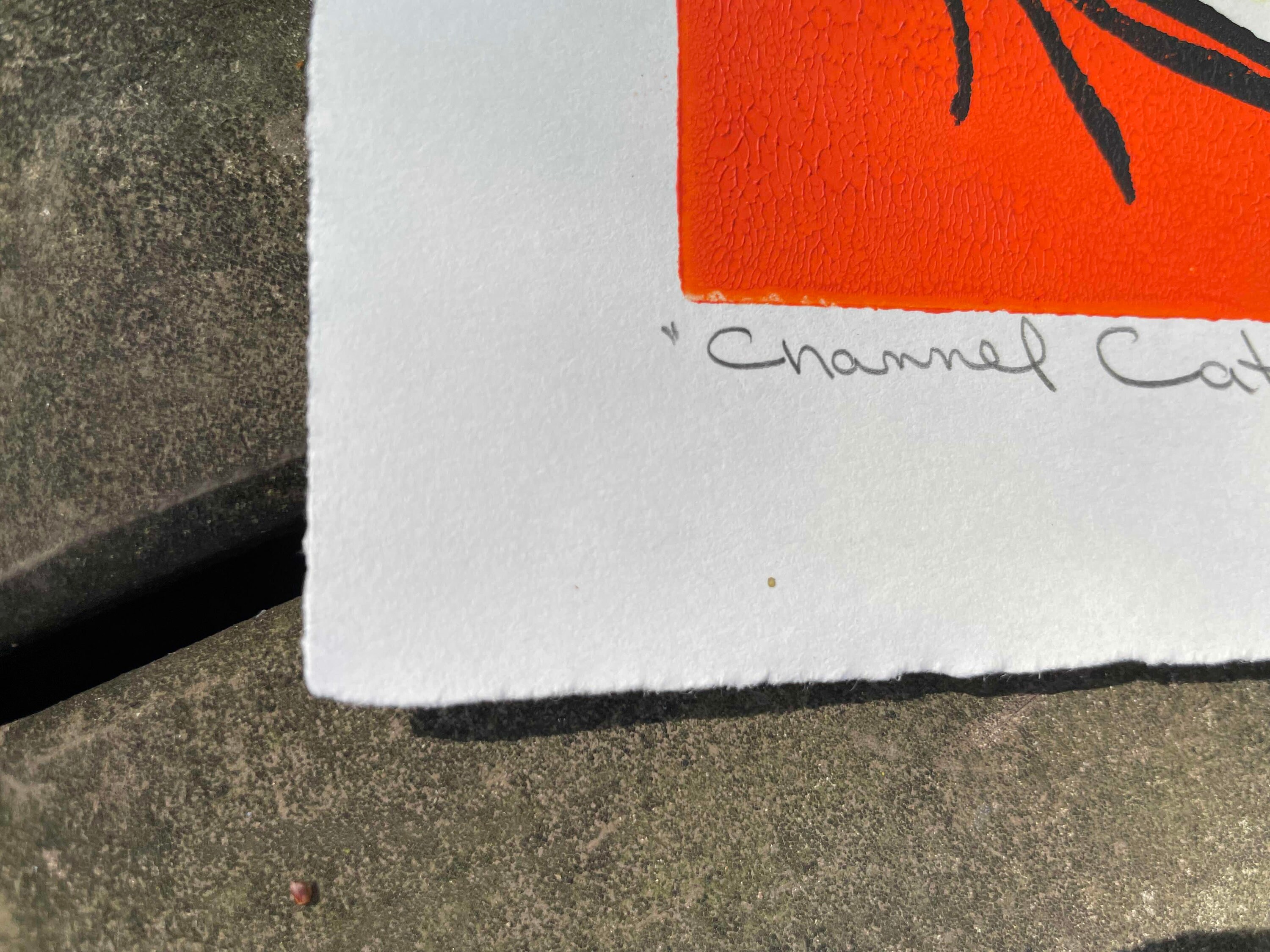 Hand Painted Catfish Linoleum Cut Print - Etsy