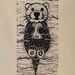 Otter Linoleum Cut Print - Etsy