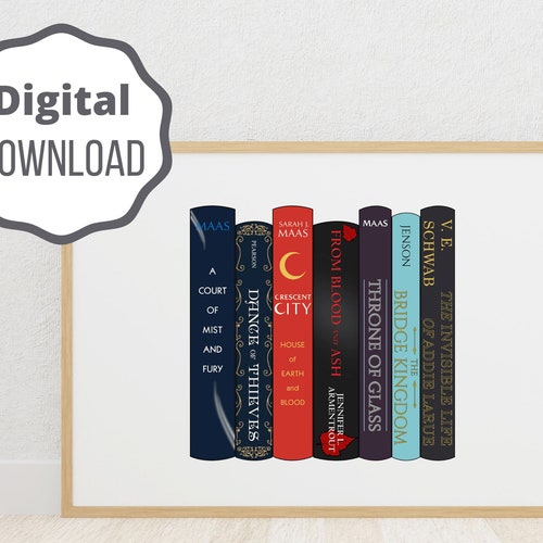 Fantasy Book Stack Wall Art DIGITAL DOWNLOAD | Etsy