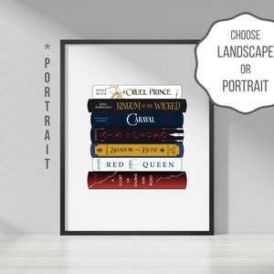 Fantasy Book Stack | Young Adult Books Wall Art | DIGITAL DOWNLOAD - Etsy