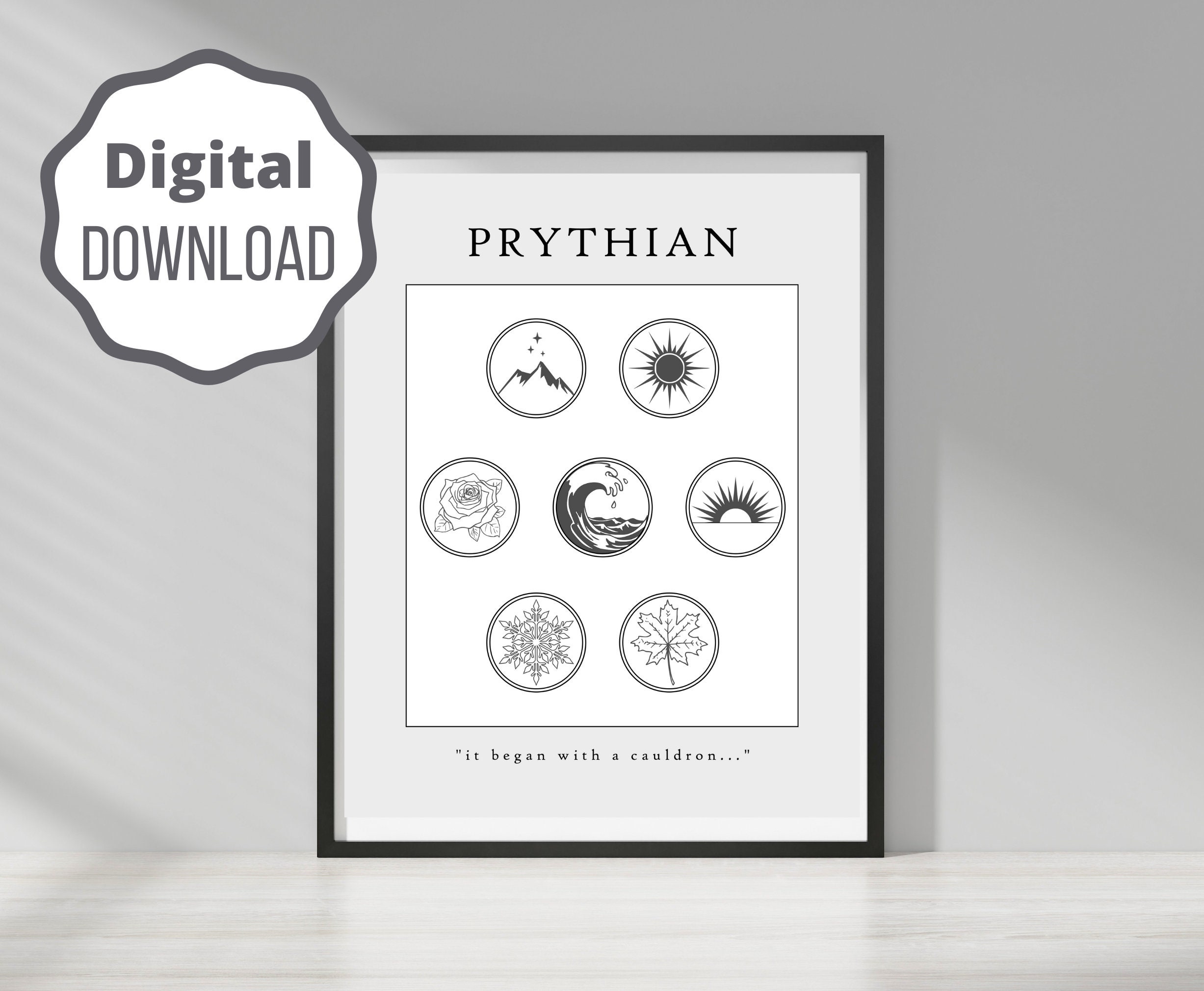 Prythian Courts | ACOTAR Inspired | Book Wall Art | DIGITAL DOWNLOAD - Etsy