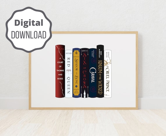 Fantasy Book Stack Young Adult Books Wall Art DIGITAL | Etsy