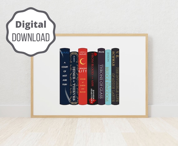 Fantasy Book Stack Wall Art DIGITAL DOWNLOAD | Etsy