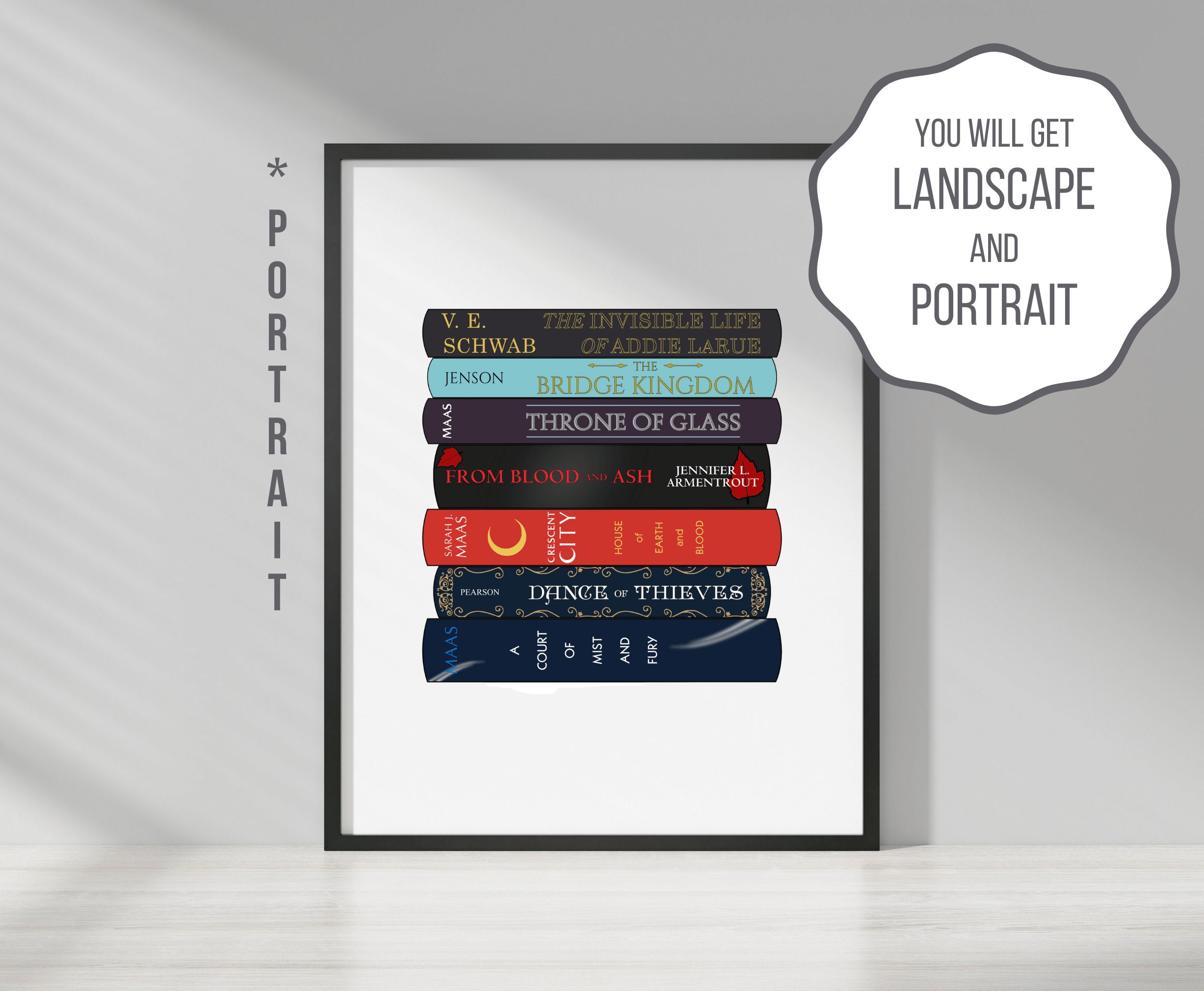 Fantasy Book Stack | Wall Art | DIGITAL DOWNLOAD - Etsy