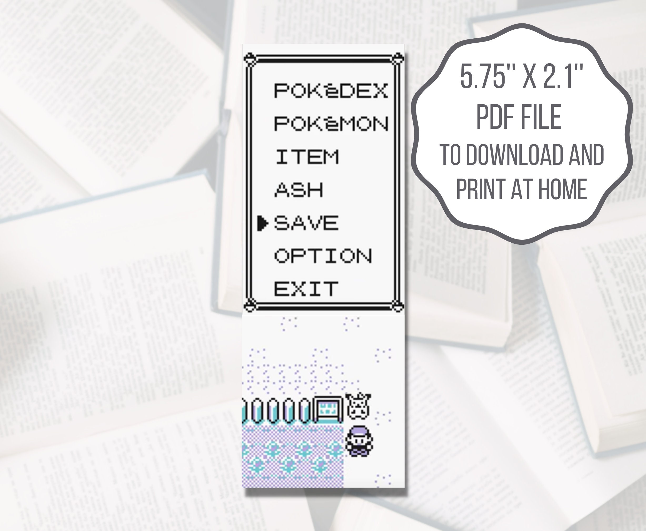 Pokemon Bookmark | DIGITAL DOWNLOAD - Etsy