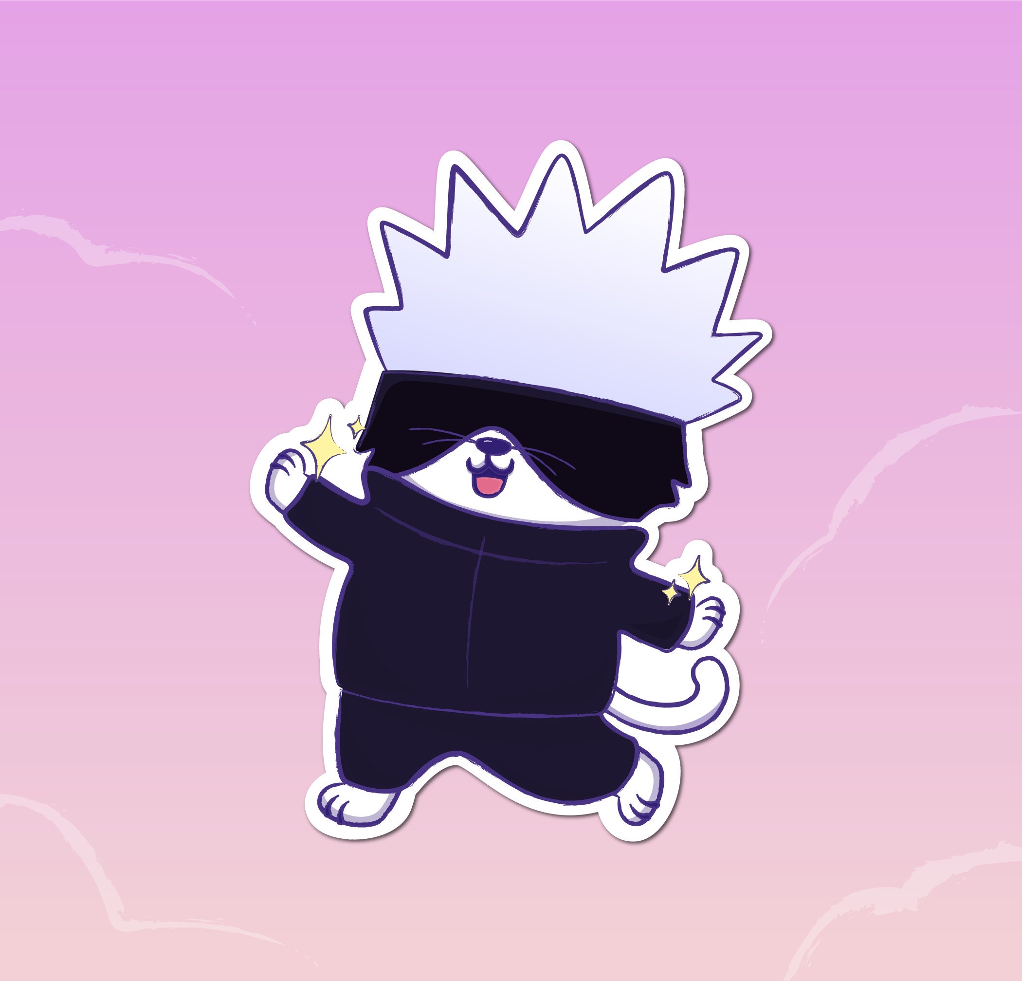 ON SALE: Gojo Satoru Sticker Jujutsu Kaisen Sticker Gojo Cat | Etsy