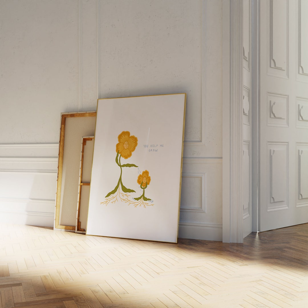 HELP ME GROW Art Prints, Home Decor Wall Art, Nursery Wall Art, Wall ...