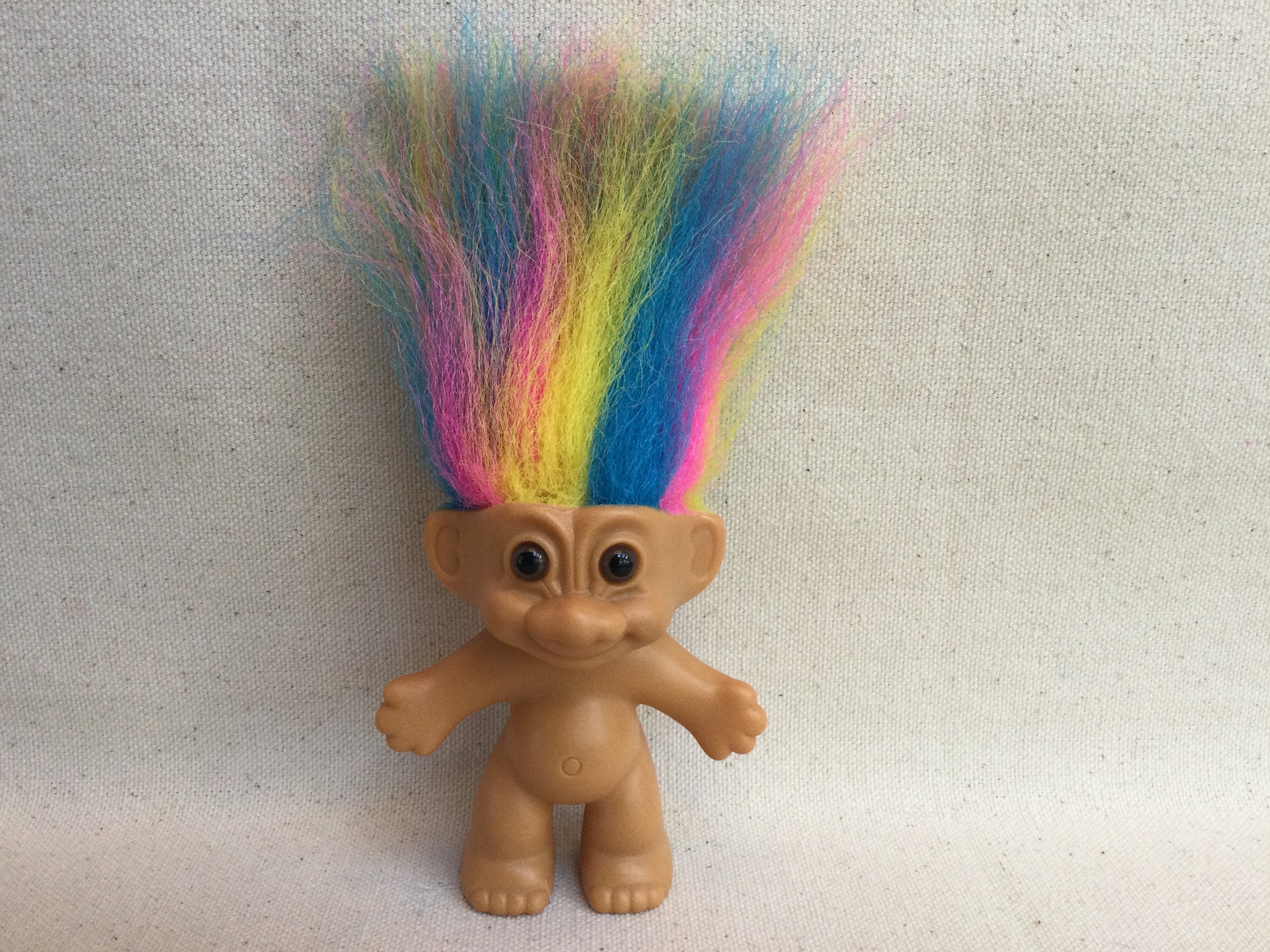 Russ Rainbow Troll With Rainbow Hair, Multicolored Hair Troll, Good ...