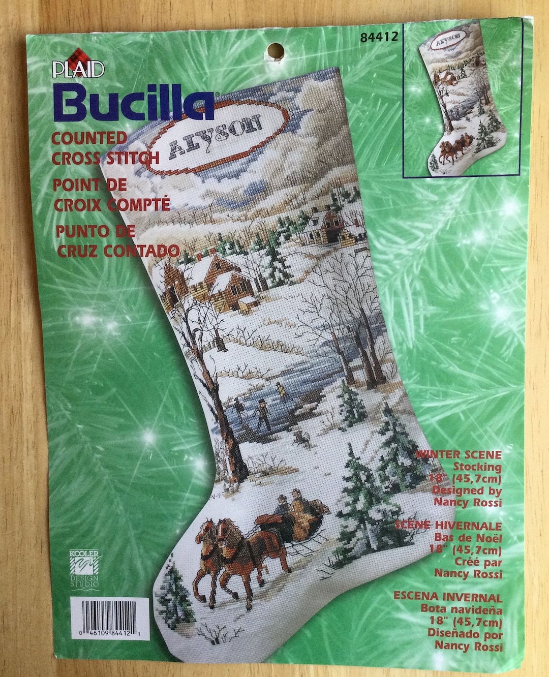 Bucilla Counted Cross Stitch Winter Scene Stocking Kit, 84412 - Etsy