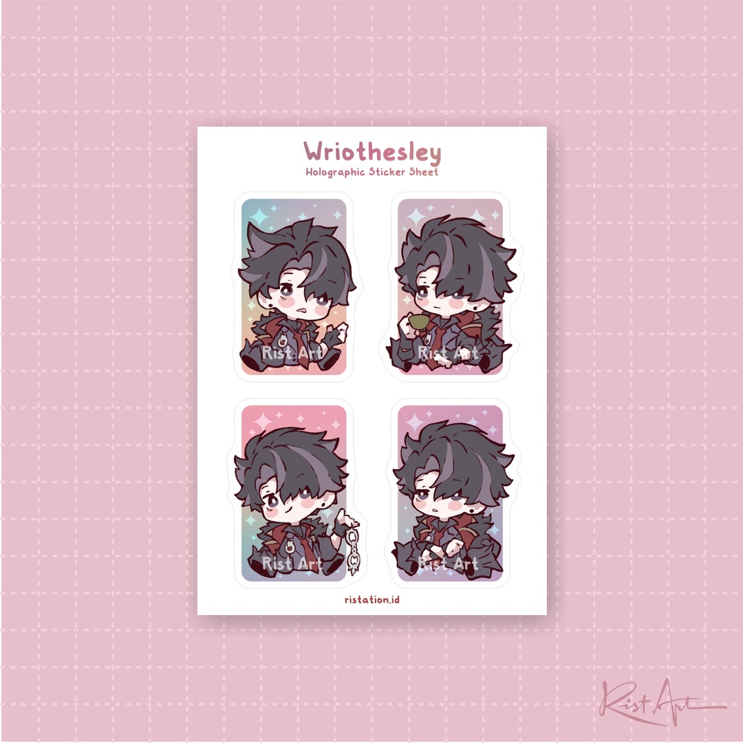 Genshin Impact Mini Holographic Sticker Sheet - Wriothesley ...