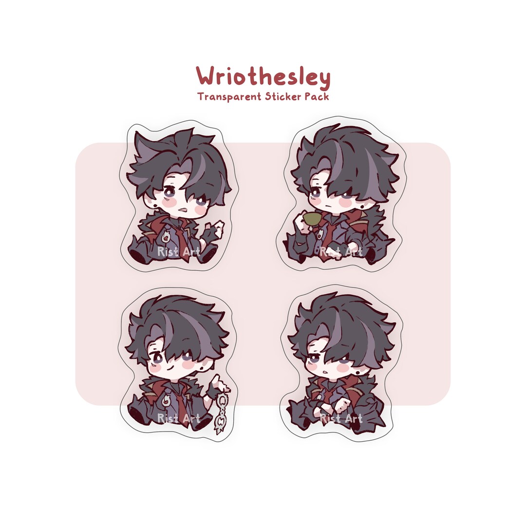 Genshin Impact Transparent Sticker Pack - Wriothesley - Journaling ...