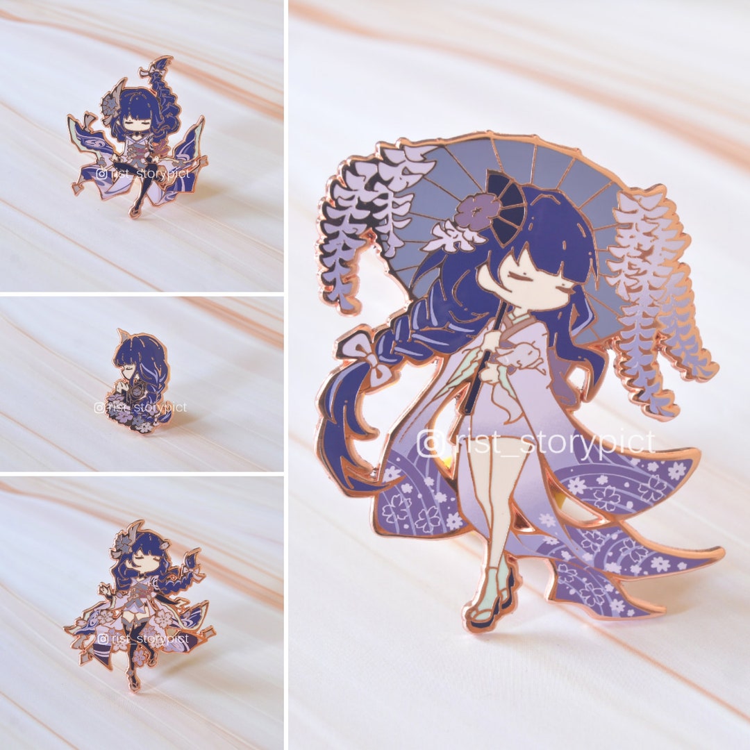 Raiden Ei & Raiden Makoto Special Bundle Hard Enamel Pin Rosegold - Etsy UK