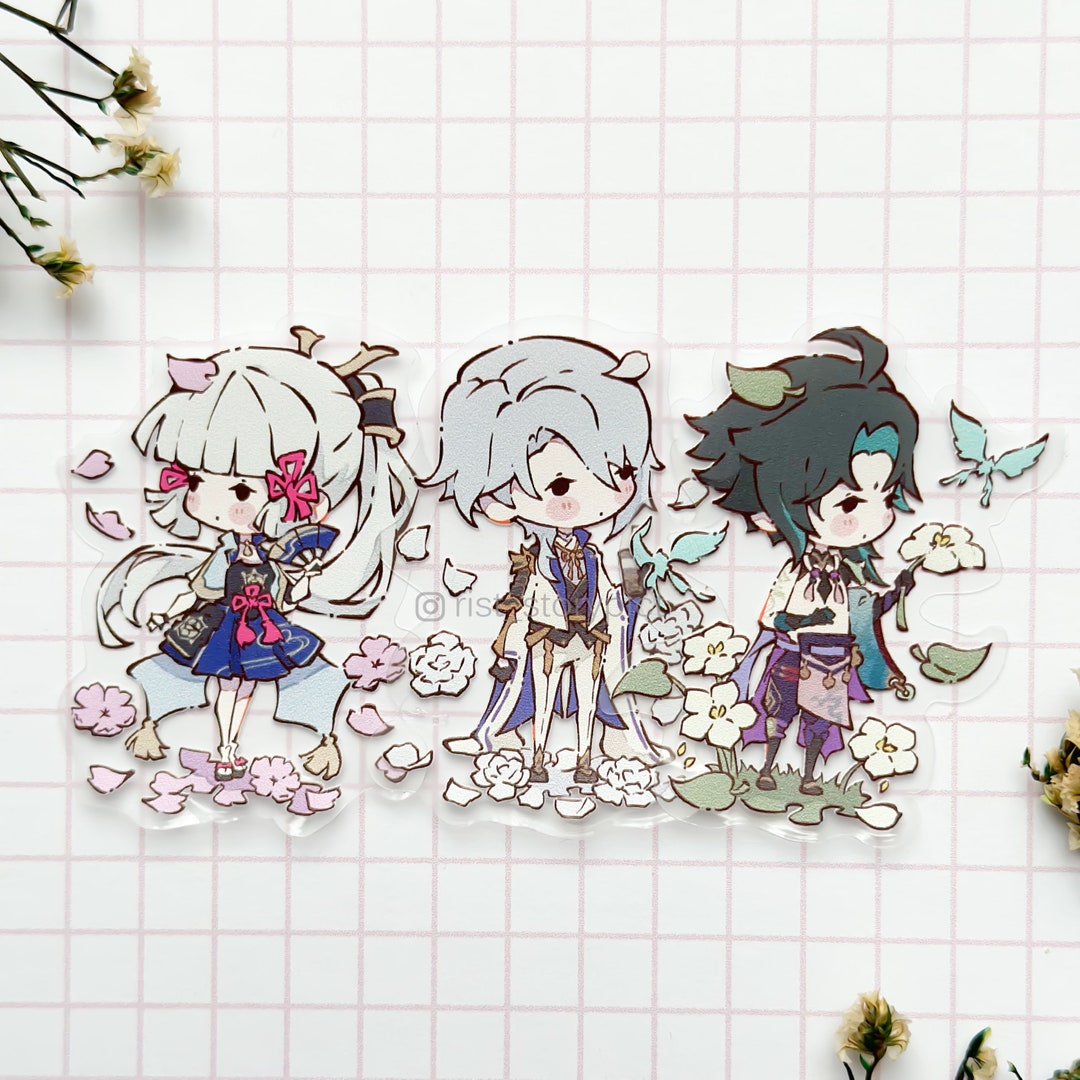 Transparent Sticker Pack - Genshin Impact Cute Characters Die Cut ...