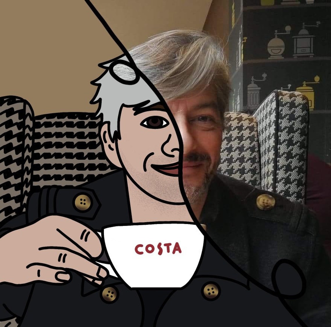 Cartoon Half Face Portrait | #toonme | Digital Download - Etsy