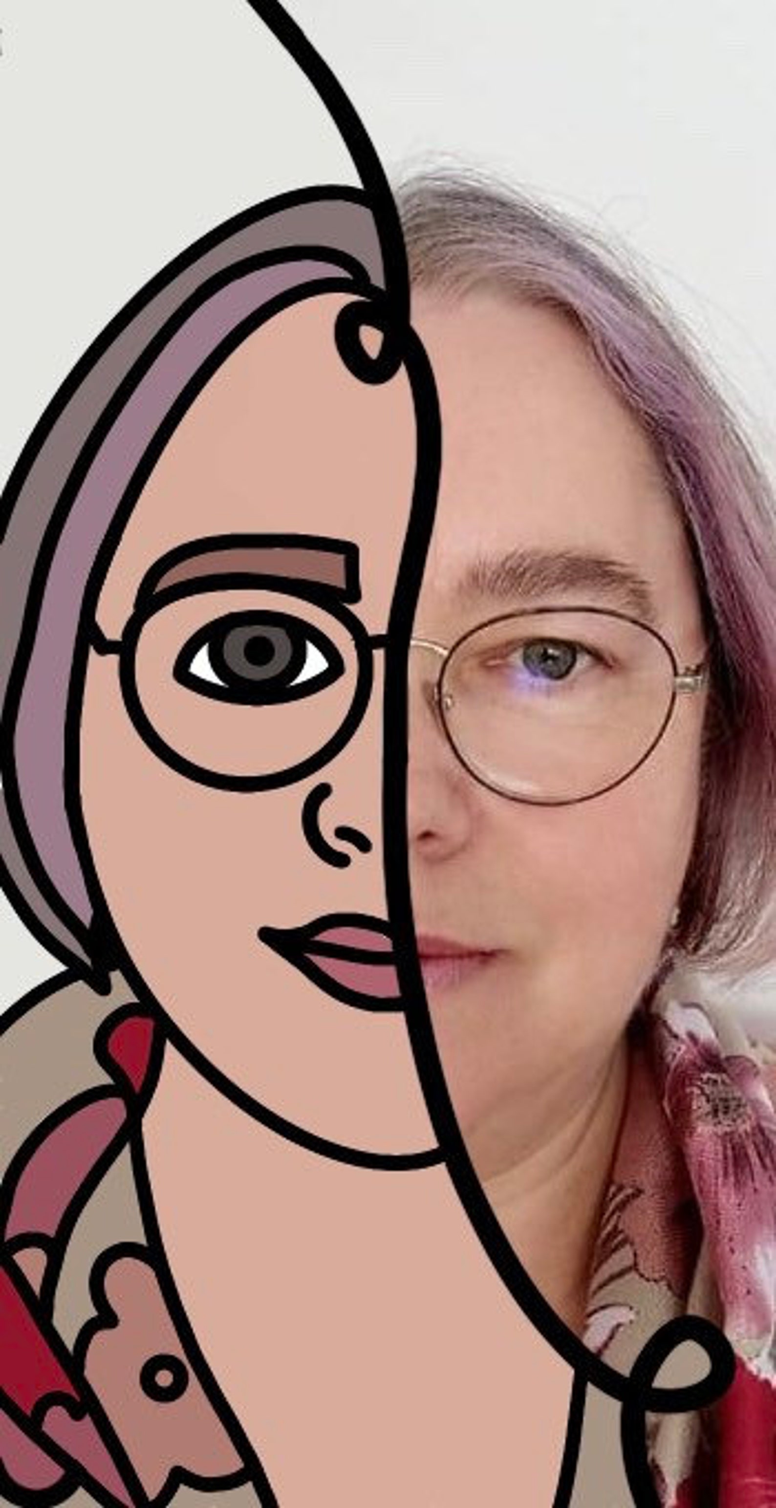 Cartoon Half Face Portrait | #toonme | Digital Download - Etsy