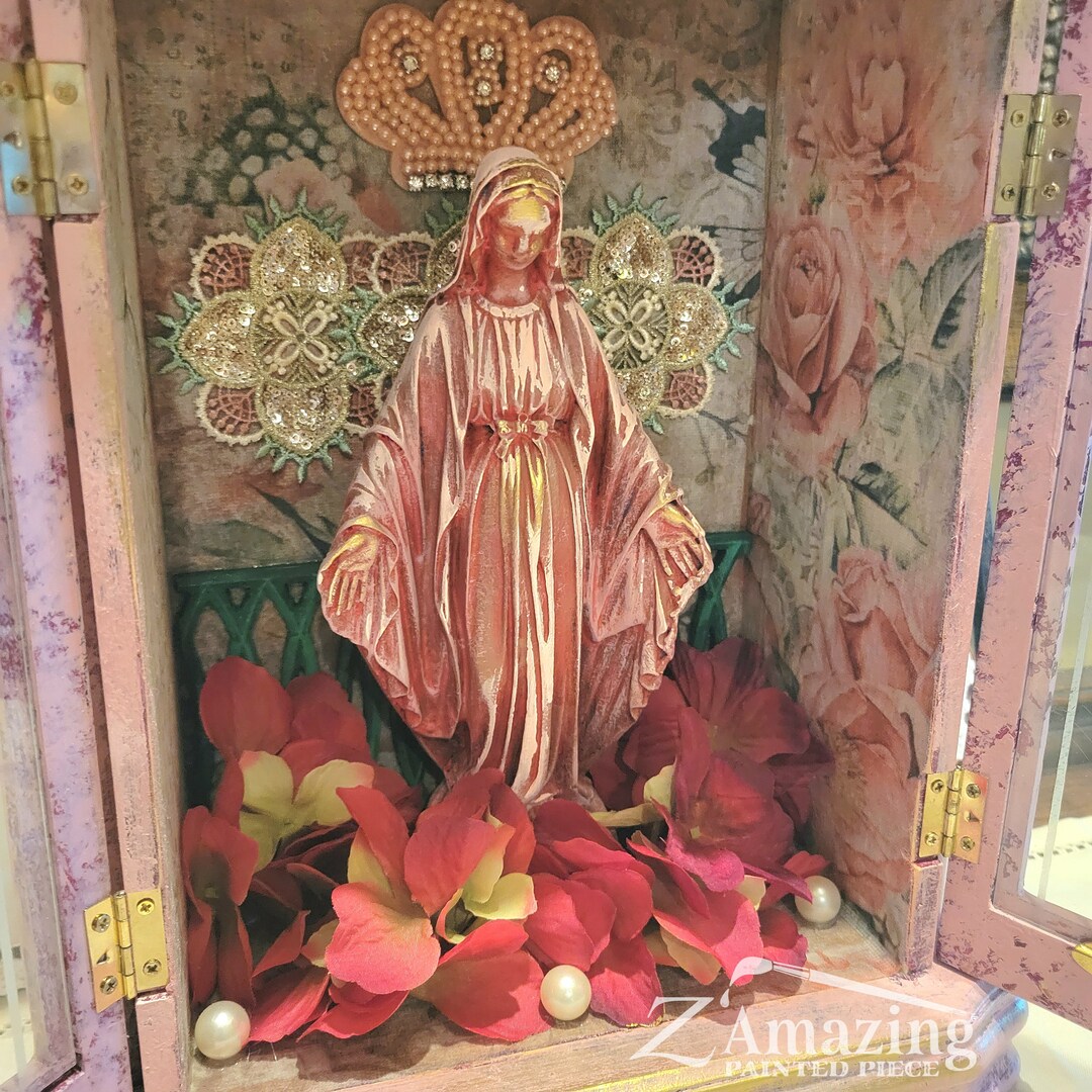 Madonna Prayer Box, Altar,religious Box, Altar,virgin Mary,prayer ...