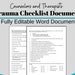 Trauma Checklist Form Fillable & Editable Templates, Psychotherapy ...